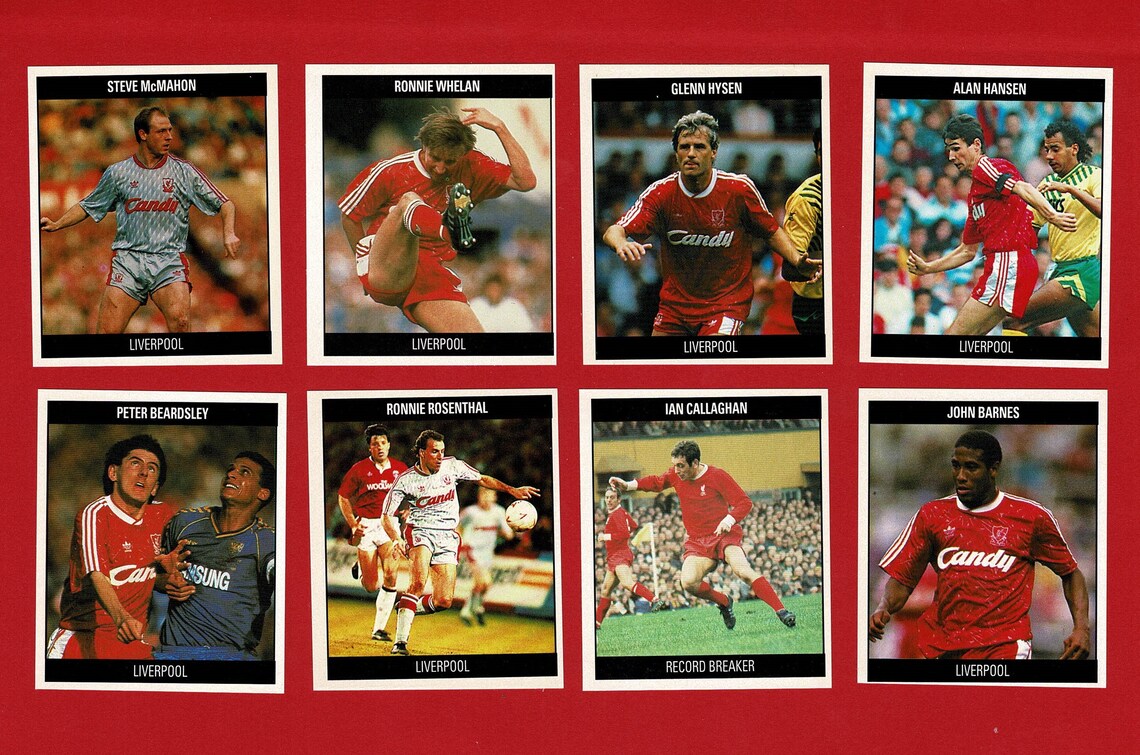 LIVERPOOL F.C. Original 1990 ORBIS Football Stickers Soccer Trading ...