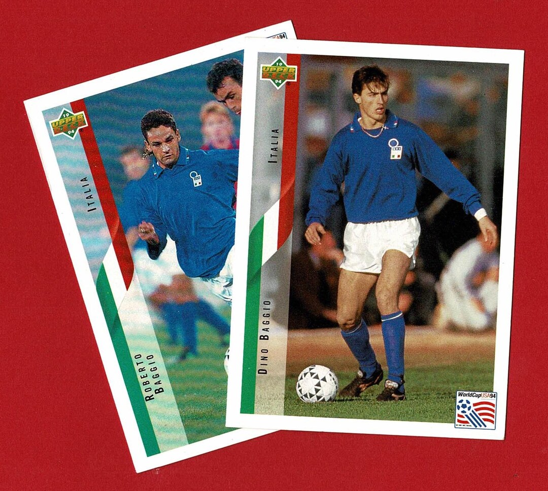 THE BAGGIO BROTHERS (italy) - Original 1994 Footballer Trading Cards ...