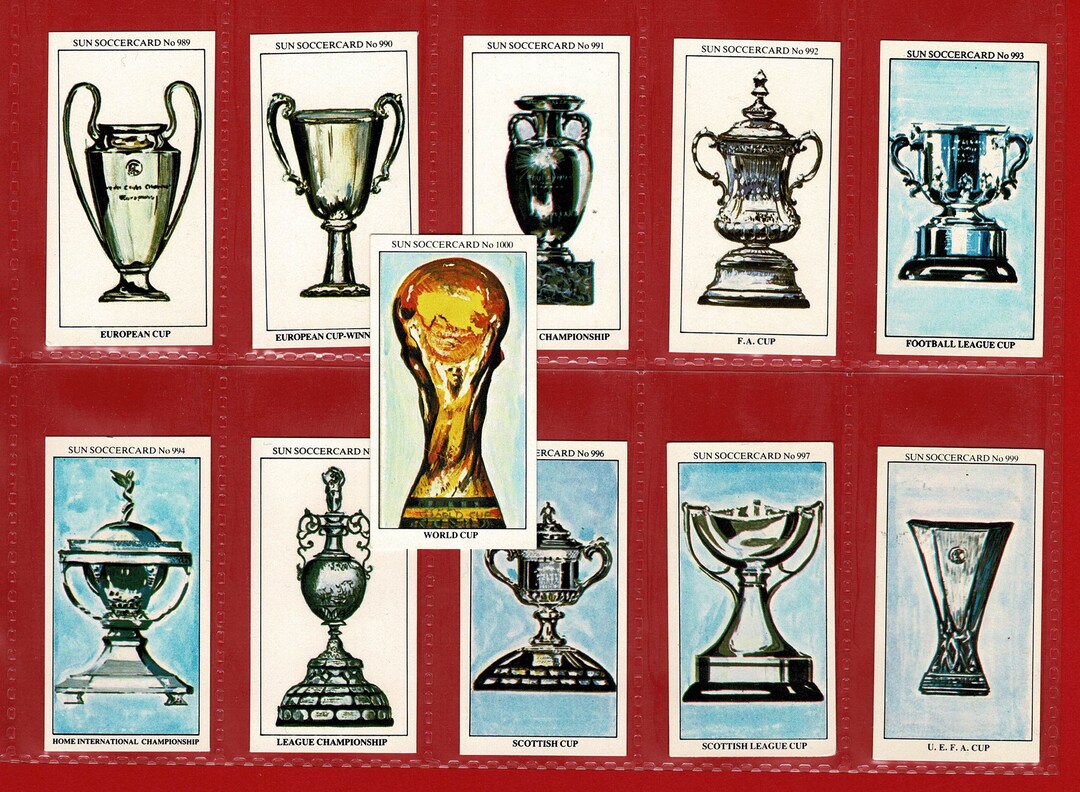 FOOTBALL CUPS & TROPHIES - Sun Newspaper Soccer Cards - Original 1978/ ...