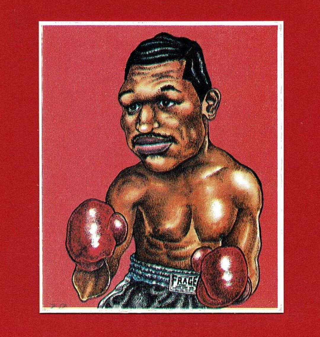 SUGAR RAY ROBINSON Original Boxing Trade Card World Boxers Boxing Caricature Middle ...
