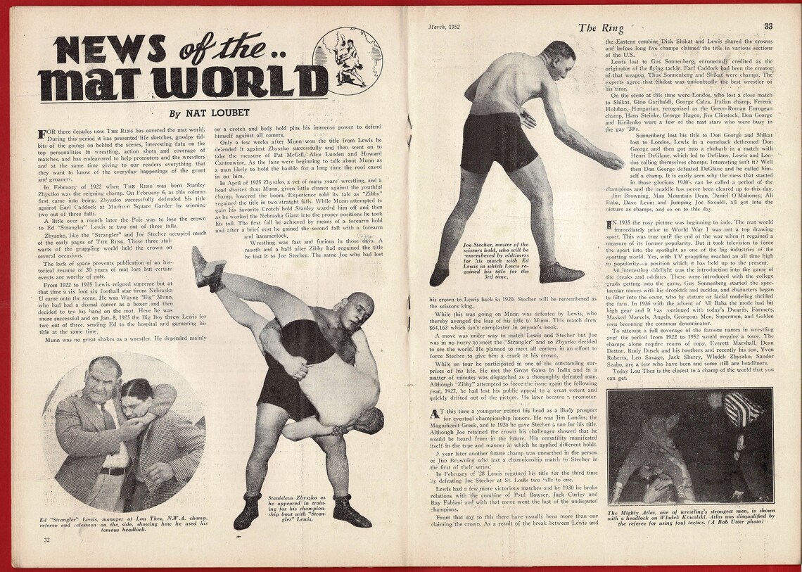 1952 'THE RING' BOXING Magazine 30th Anniversary Issue Original ...