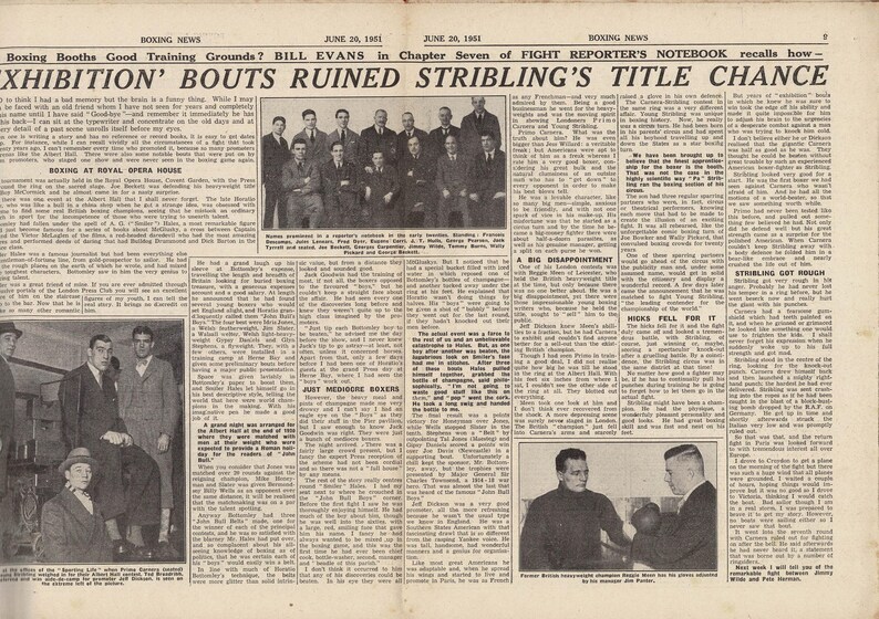 June 1951 BOXING NEWS - Original Boxing Publication - 20th June 1951 ...