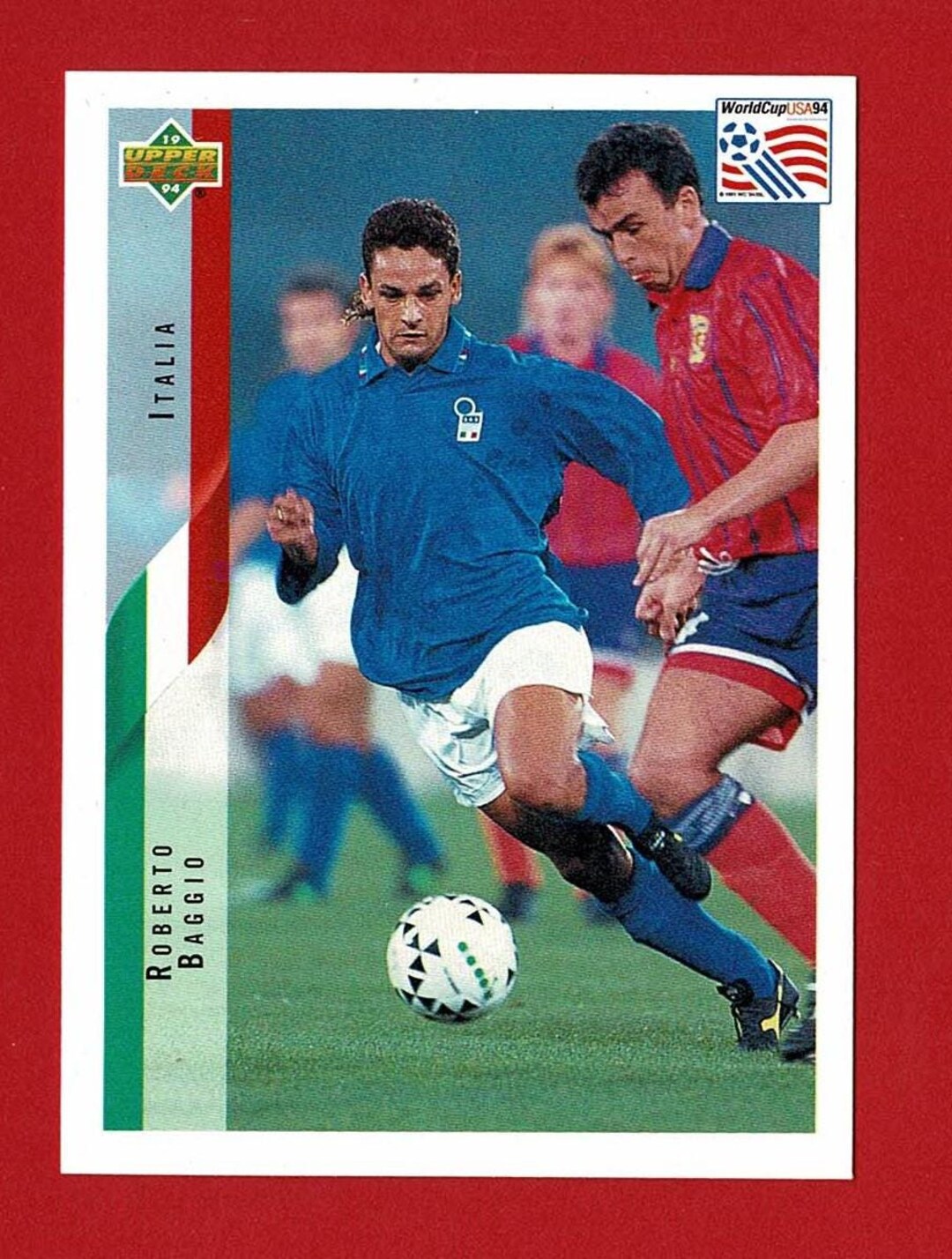 ROBERTO BAGGIO (ITALY) - Original 1994 Footballer Trading Card - U.S.A ...