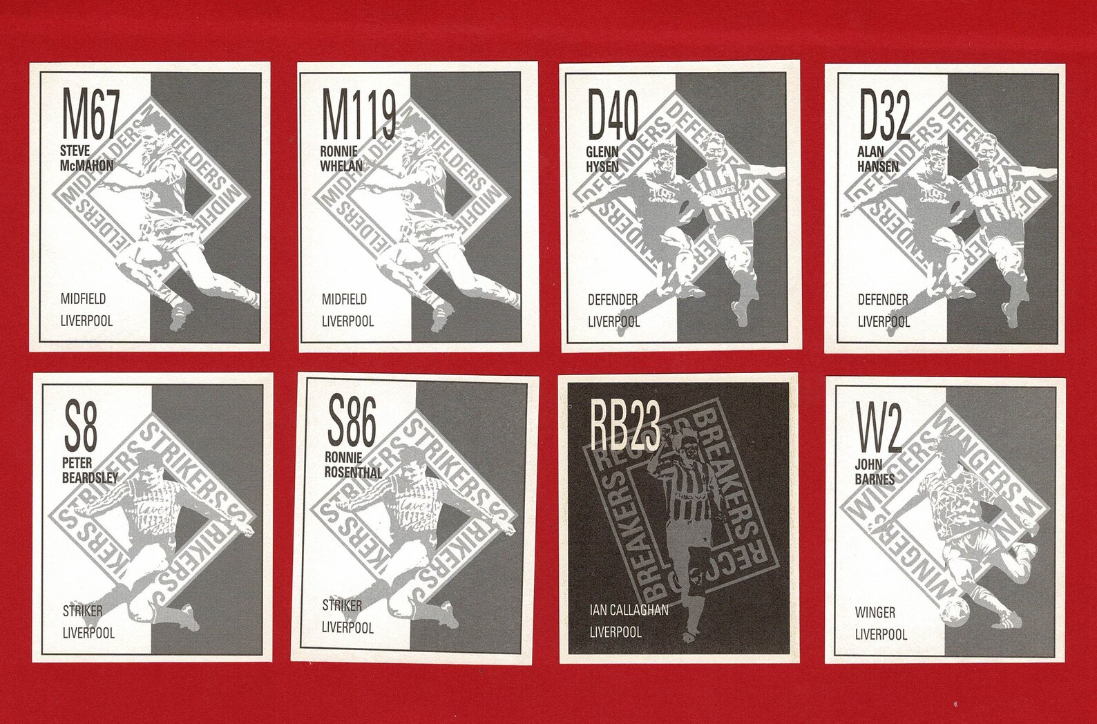 LIVERPOOL F.C. Original 1990 ORBIS Football Stickers Soccer Trading ...