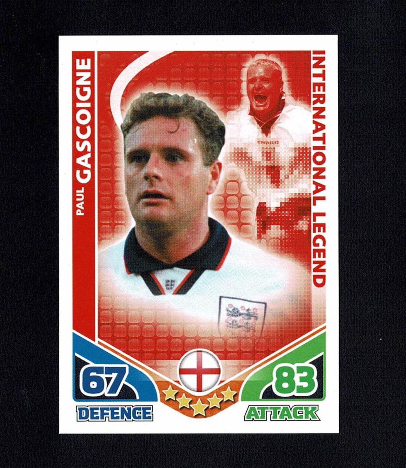 PAUL "gazza" GASCOIGNE - Original English Footballer Legend Trading ...