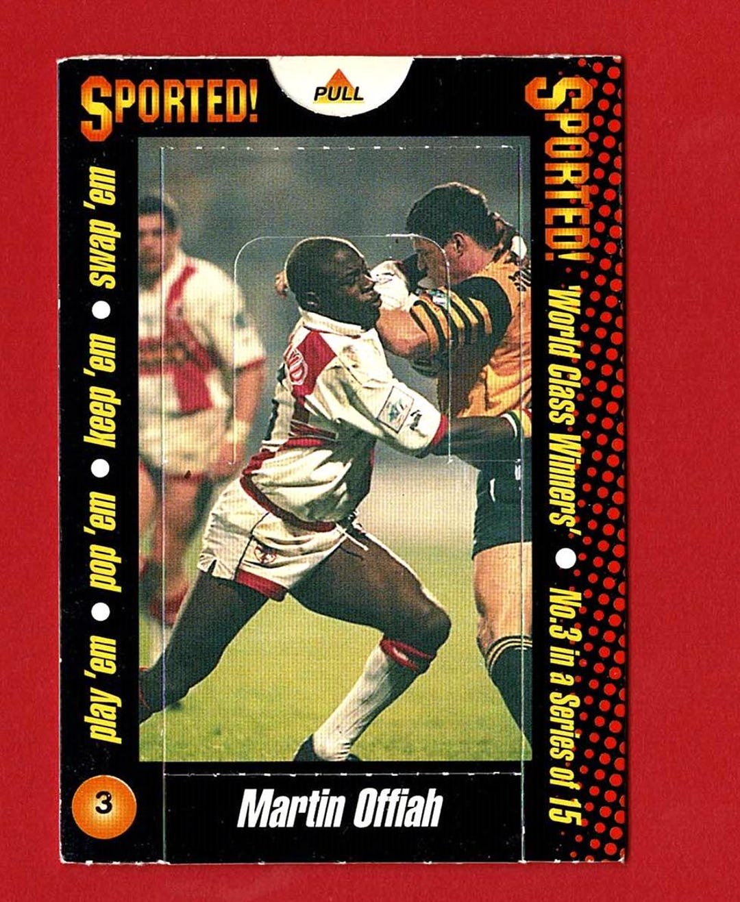 MARTIN OFFIAH - RUGBY League Pop-up Trading Card - Sported Magazine ...