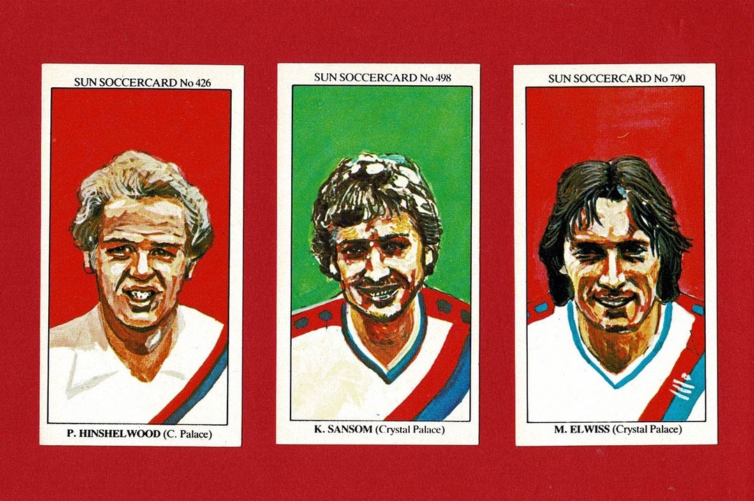CRYSTAL PALACE F.C. FOOTBALLERS - Sun Newspaper Soccer Cards - Original ...