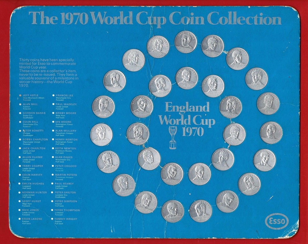 FOOTBALL MEDALLION COIN Collection Football World Cup Mexico 1970 Esso ...