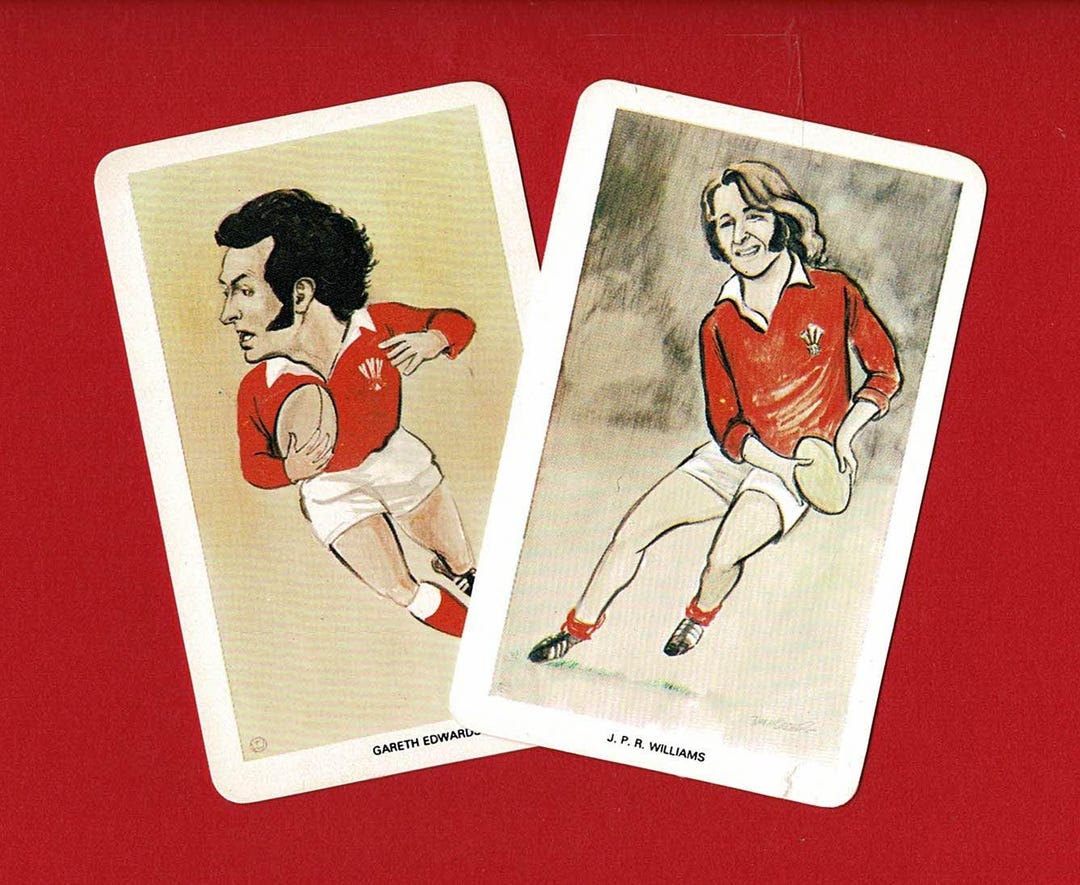 GARETH EDWARDS & J.P.R. WILLIAMS - 1970's Rugby Football Trade Cards ...