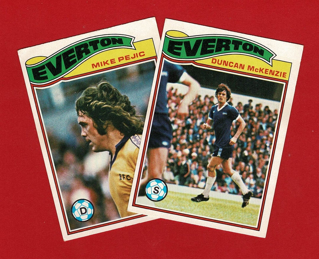 EVERTON F.C. FOOTBALL CARDS - Original 1978 Footballer Gum Trading ...