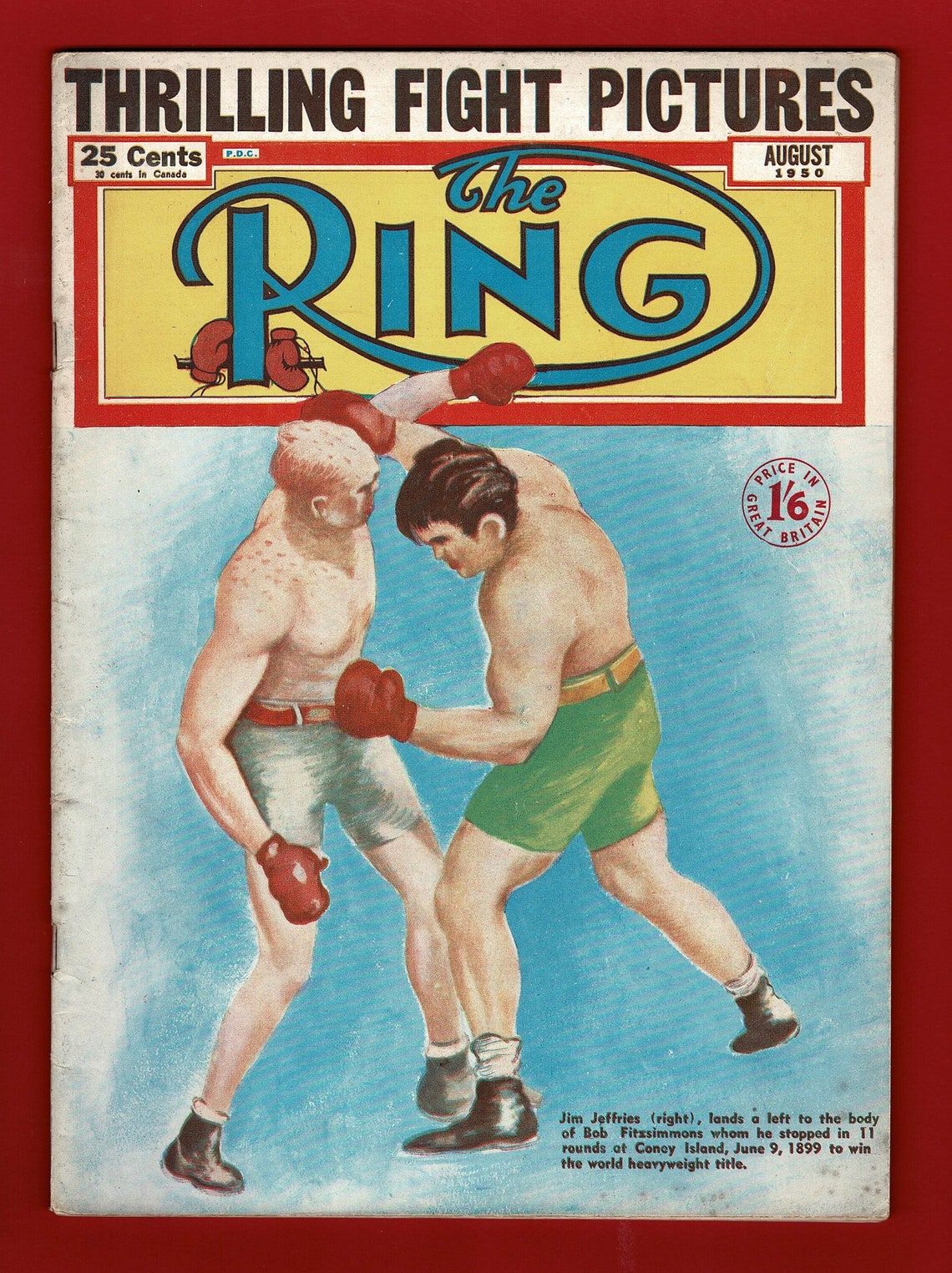 1950 'THE RING' BOXING Magazine - Original August 1950 Publication - Ft ...