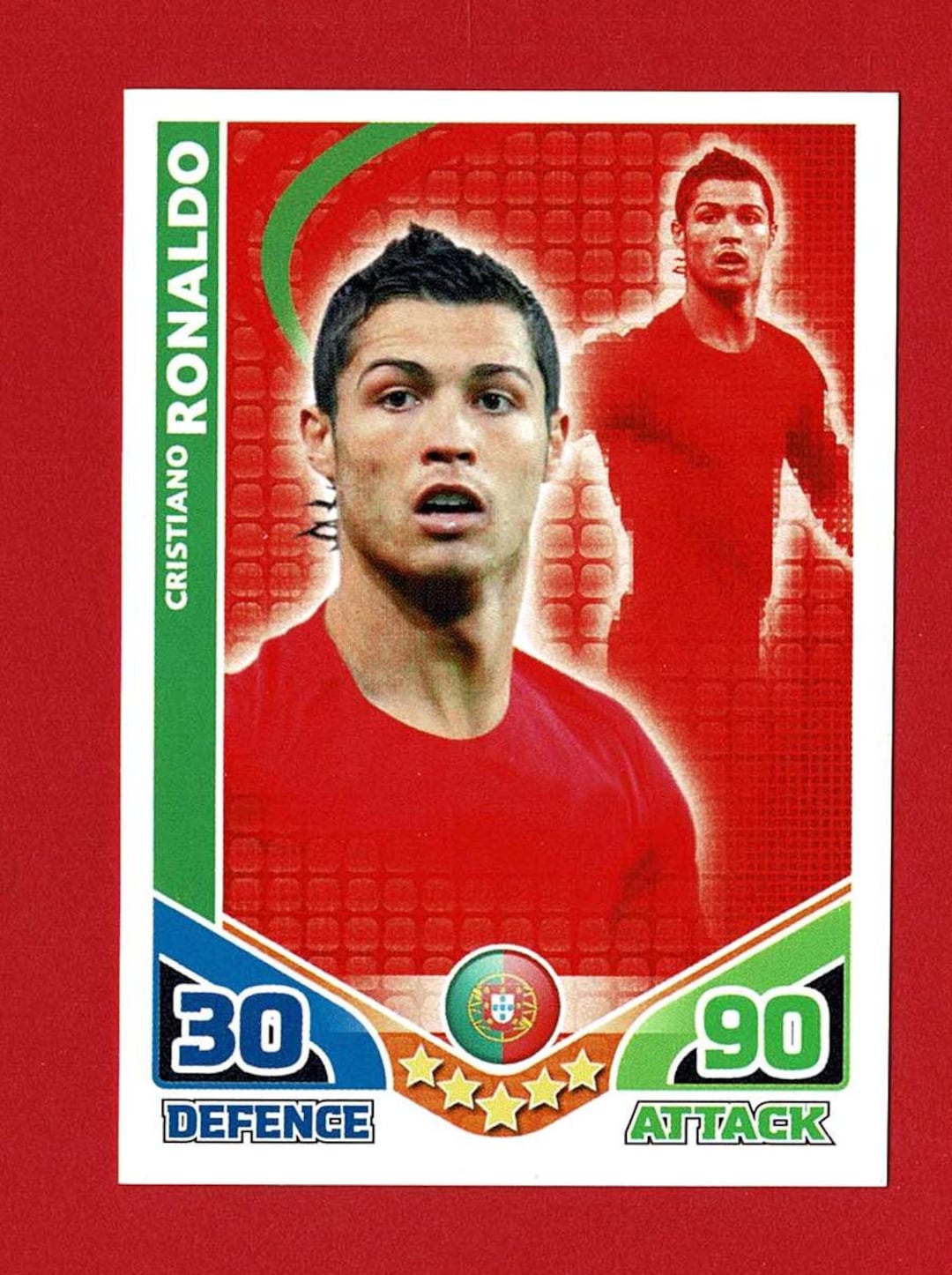 CRISTIANO RONALDO - ORIGINAL Footballer Trading Card - Manchester ...