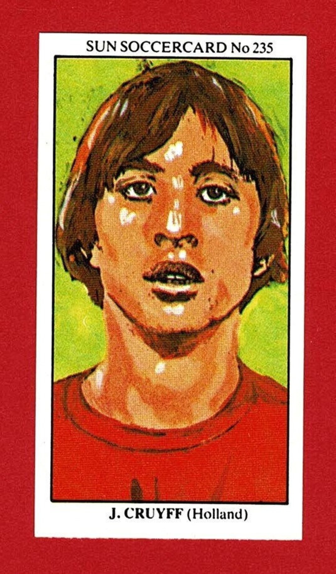 JOHAN CRUYFF - Sun Newspaper SOCCERCARDS - Original 1978 Football Card ...