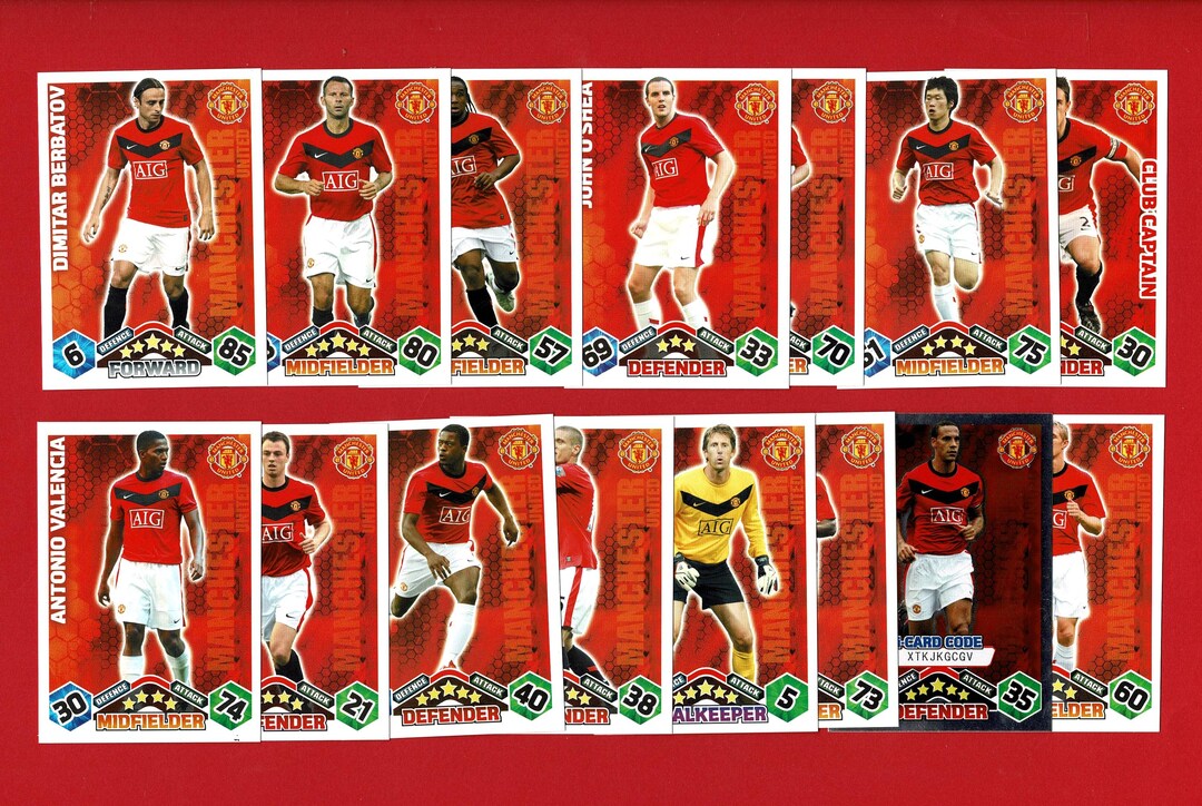 MANCHESTER UNITED F.C. - Original Football Trading Cards - Premier ...