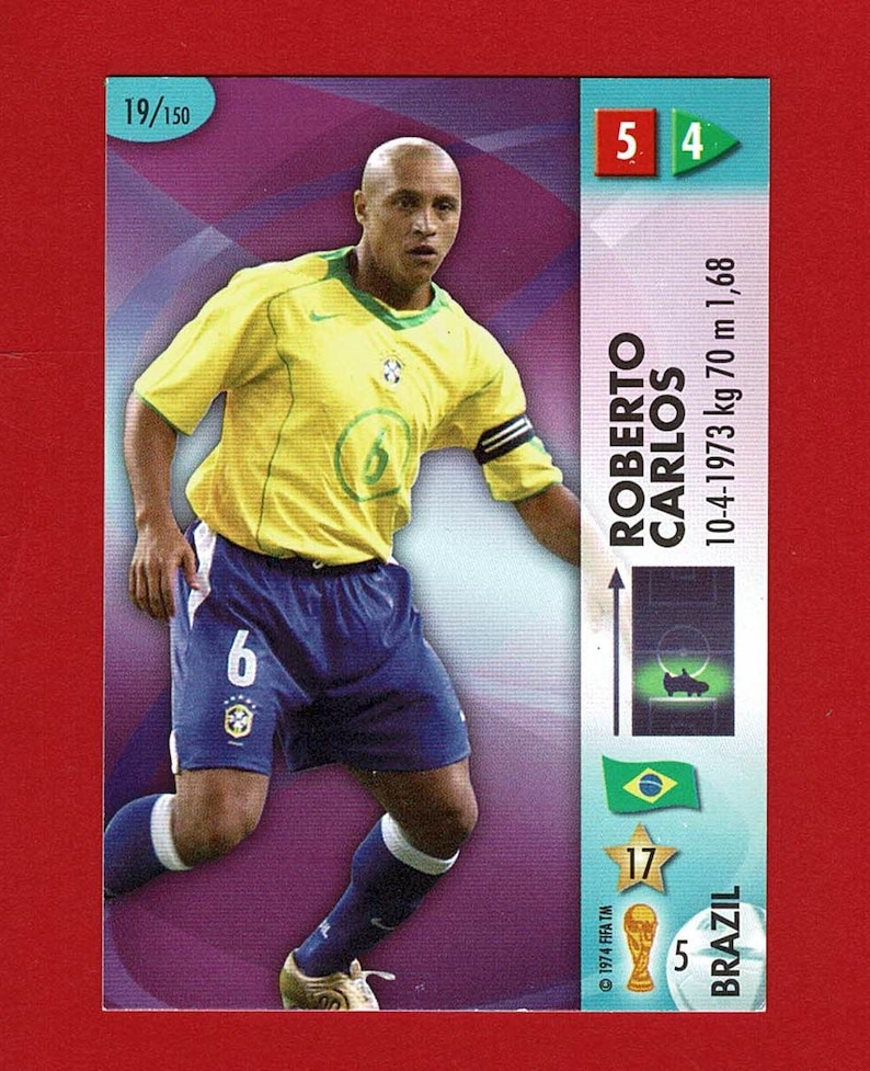 ROBERTO CARLOS - ORIGINAL Brazilian Footballer Trading Card - Germany F ...