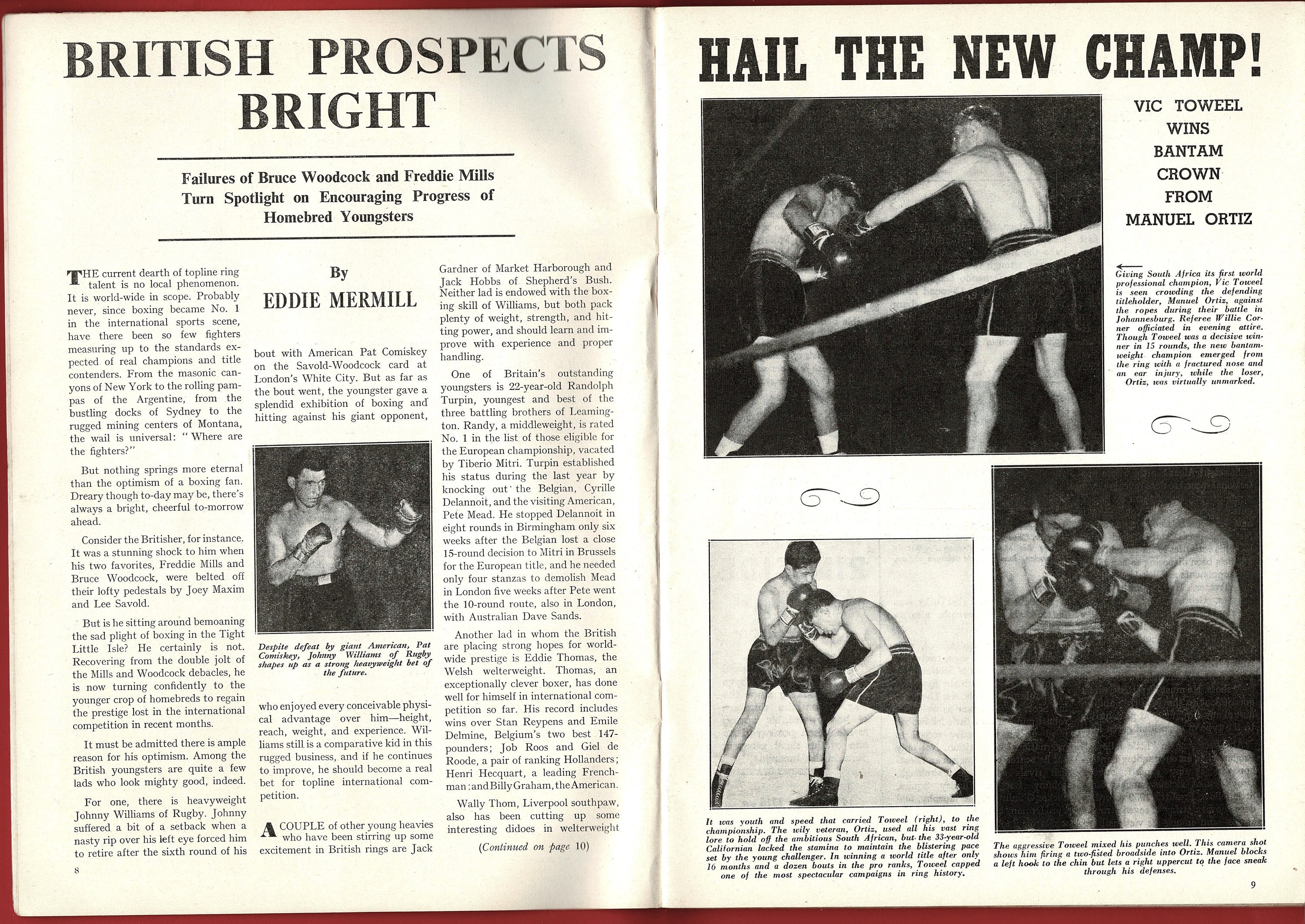 1950 'THE RING' BOXING Magazine - Original August 1950 Publication - Ft ...