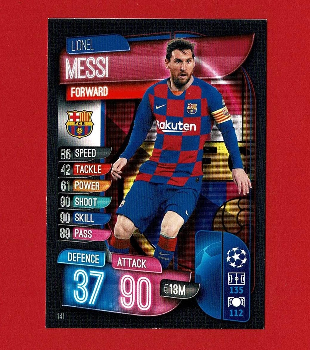 LIONEL MESSI - ORIGINAL Footballer Trading Card - F.C. Barcelona ...