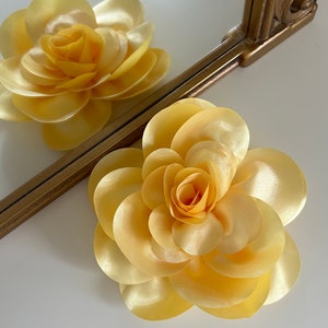 Flower Brooch: Handmade Silk Oversized Rose Brooches, Wedding ...