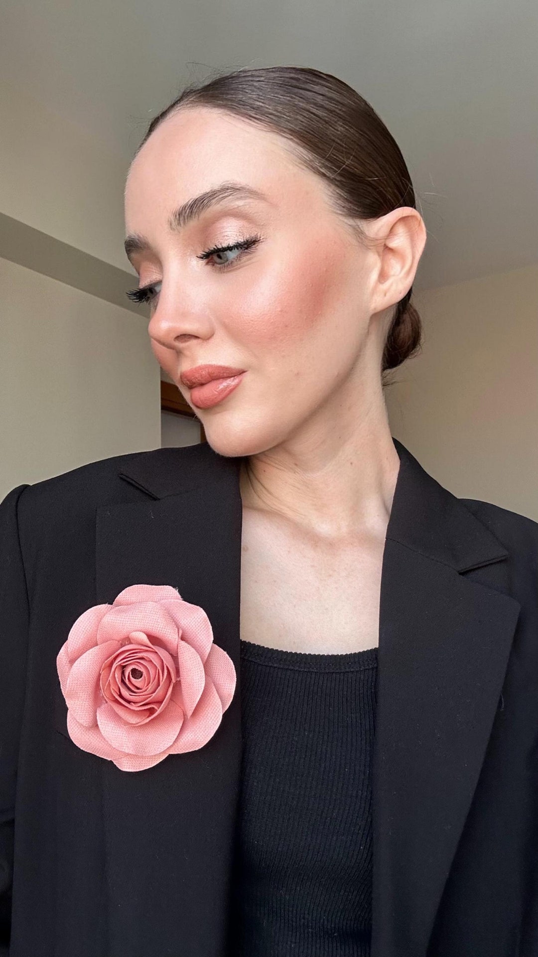 Large Rose Brooch, Handmade Fabric Flower Brooches in Various Colors ...