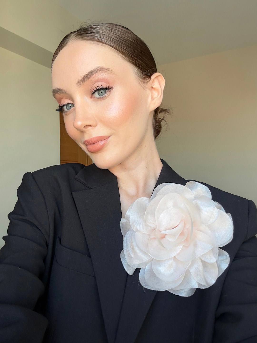 Extra Large Flower Brooch, Silk Rose Large Brooches, Handmade Floral ...