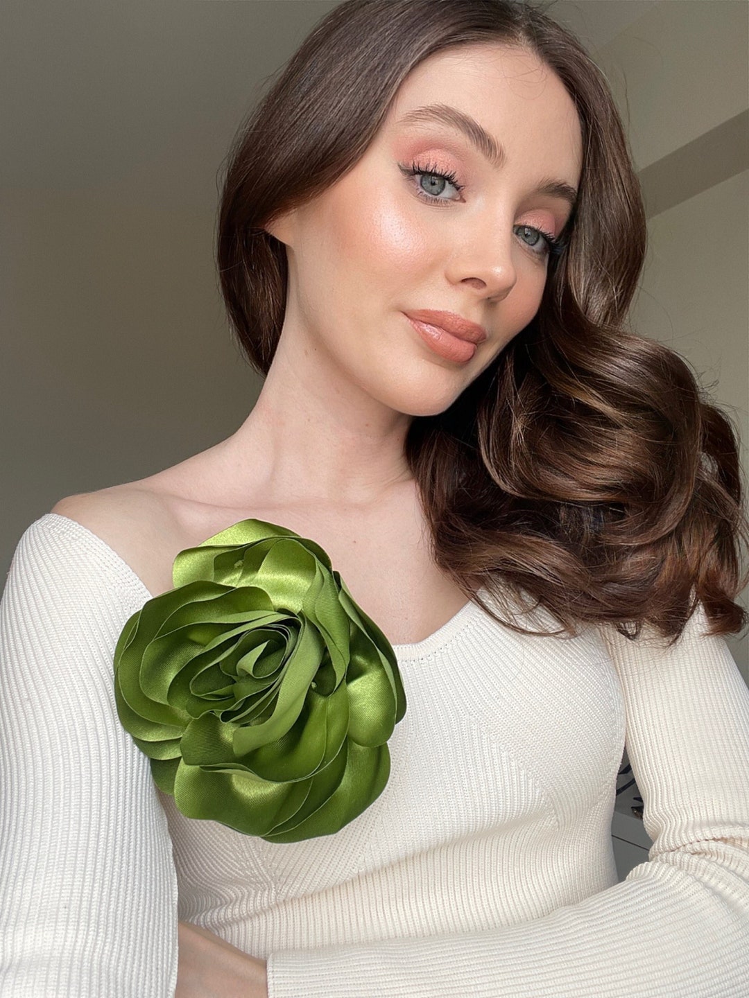 Large Flower Brooch Silk Flower Brooches in Different Colors - Etsy