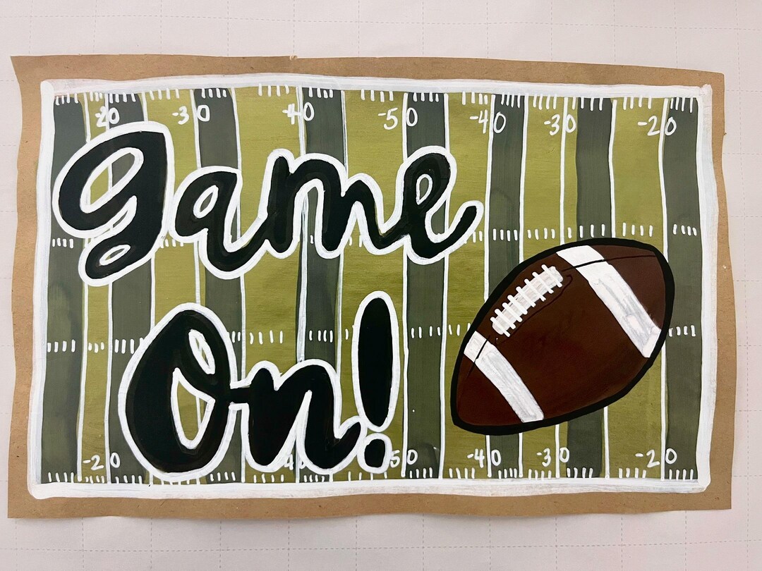 Super Bowl Party Banner Hand-painted Banner, Super Bowl 2025 - Etsy