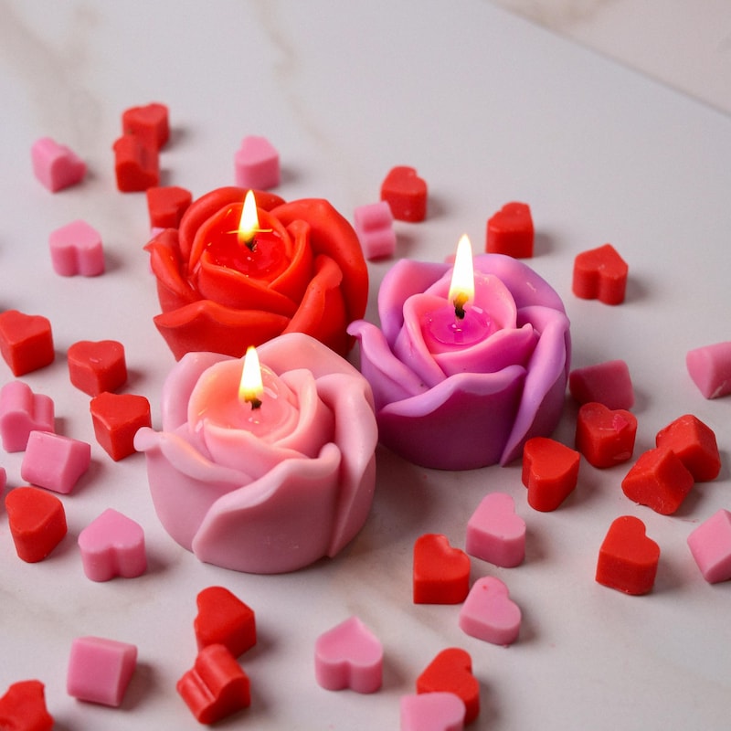Rose Candle - Etsy