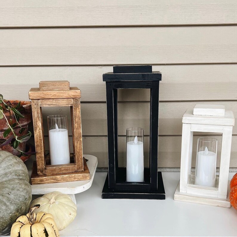Wooden Lantern Farmhouse Lantern Rustic Wedding Decor - Etsy