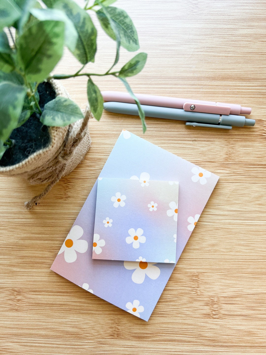 Daisy Ombre Notepad & Sticky Note Set, Bookish Gifts, Bookish, Office ...