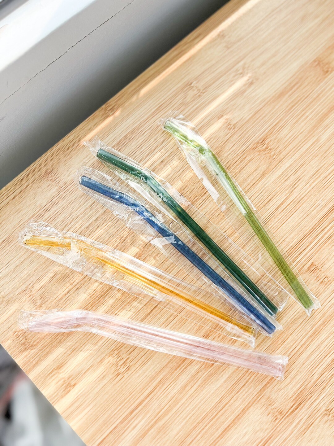 Reusable Stained Colored Glass Straw for 16oz Glass Cup - Etsy
