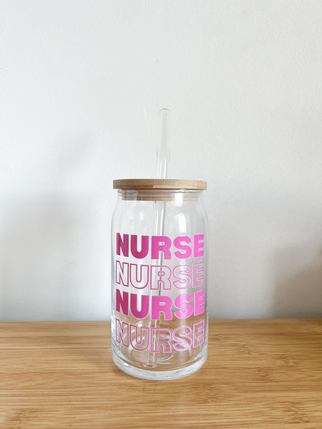 16oz Reusable Glass Cup, Nurse Gifts, Registered Nurse, RN Gift ...