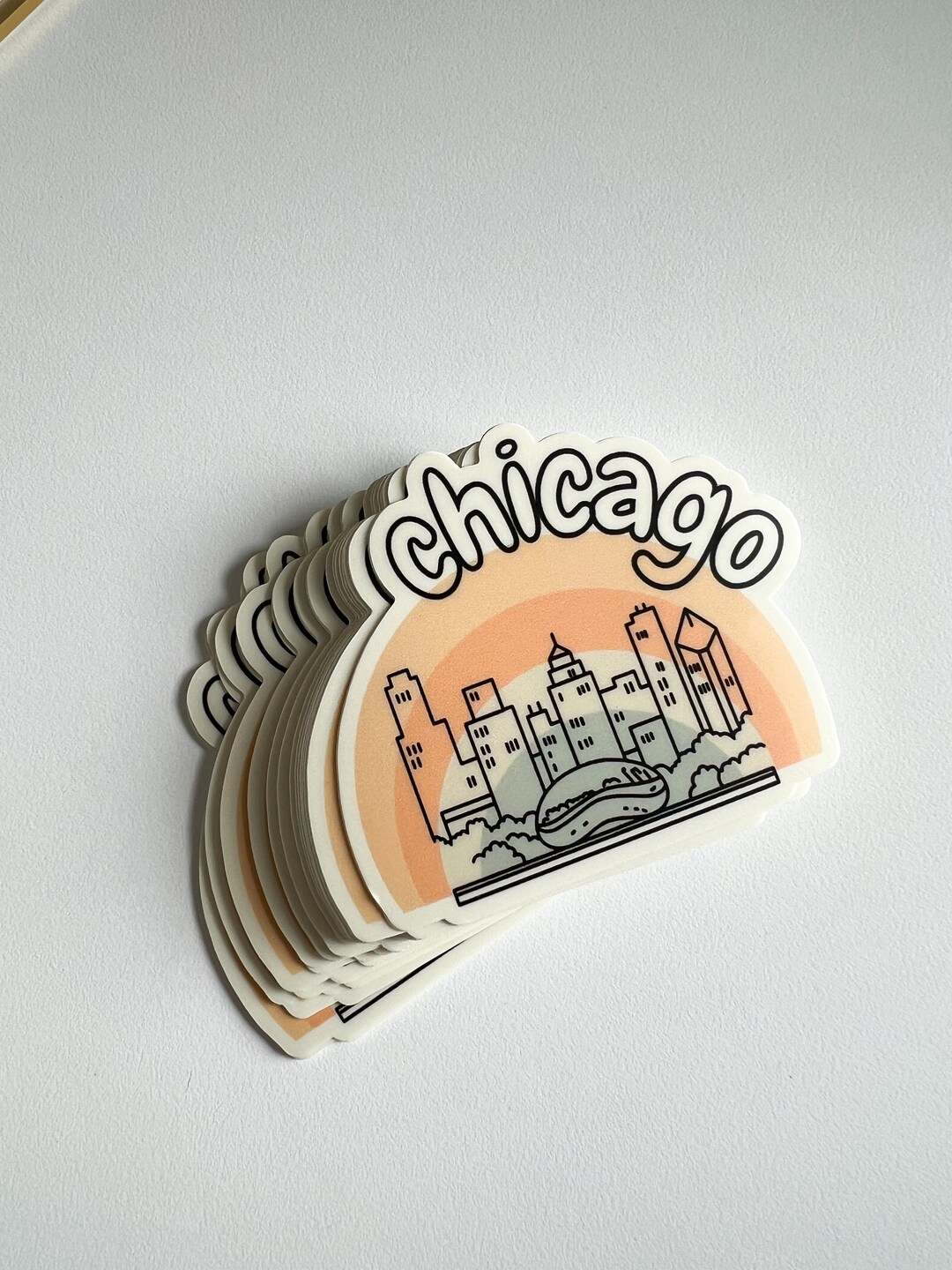 CHICAGO Skyline Sticker, Chicago Sticker, Chicago Gifts, Waterproof ...