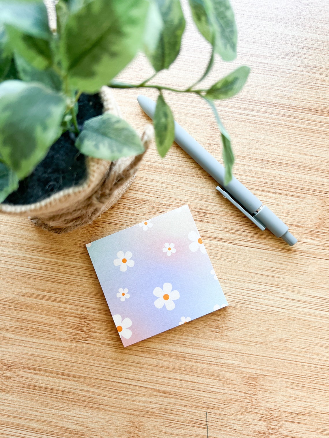 Daisy Ombre Notepad & Sticky Note Set, Bookish Gifts, Bookish, Office ...