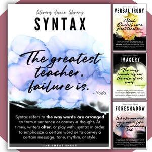 Literary Device Posters for the High School or Middle School English ...