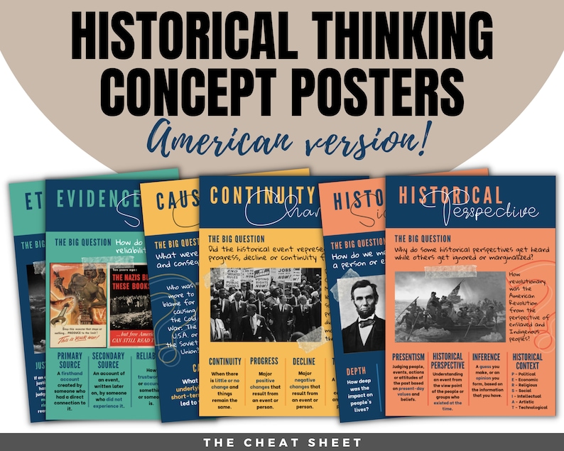 Historical Thinking Concepts Posters - American Version! Posters for ...