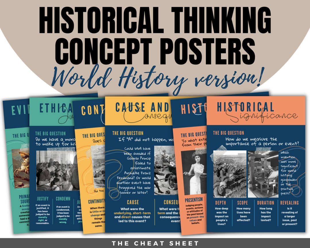 Historical Thinking Concepts Posters - World History Version! Posters ...