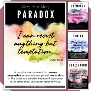 Literary Device Posters for the High School or Middle School English ...