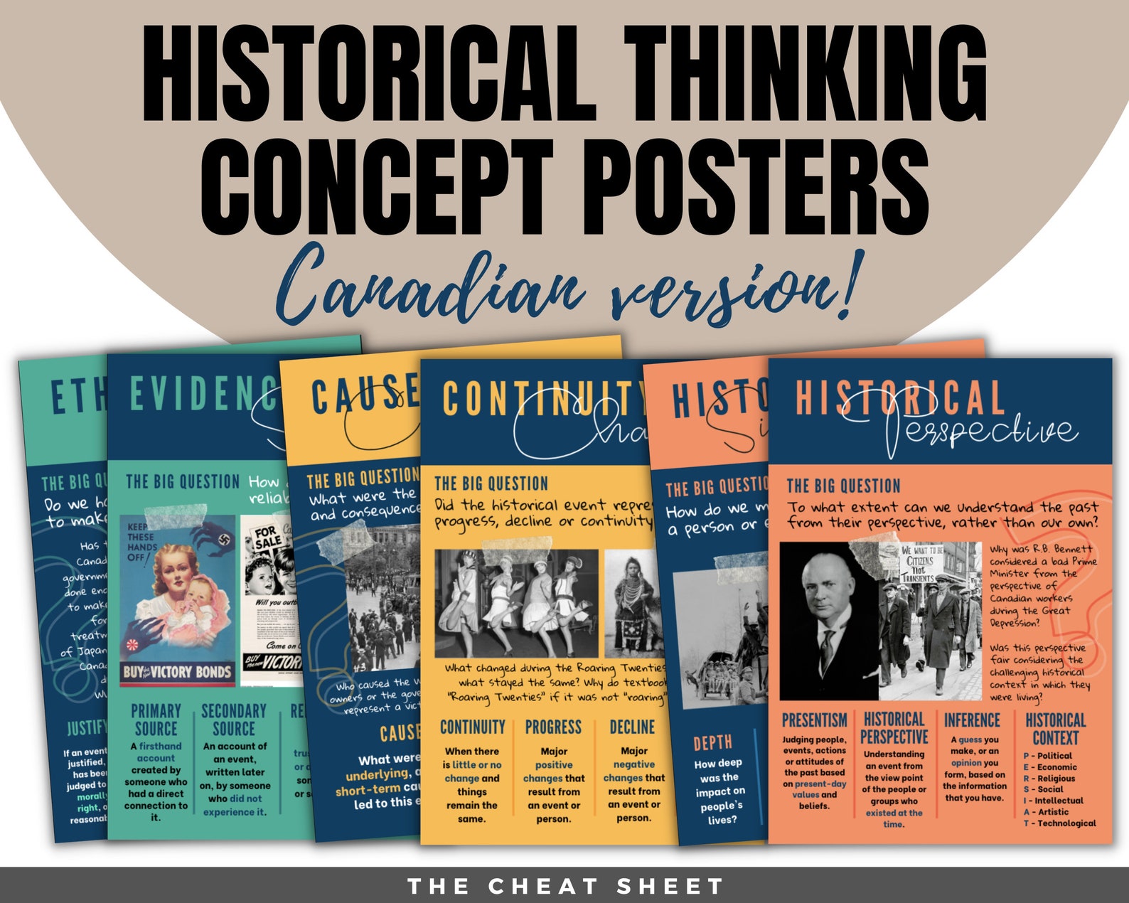 Historical Thinking Concepts Posters Canadian Version Posters for the ...