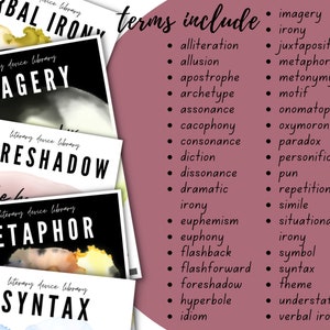 Literary Device Posters for the High School or Middle School English ...