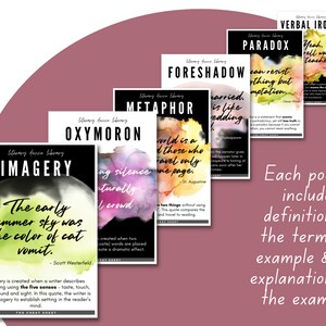 Literary Device Posters for the High School or Middle School English ...