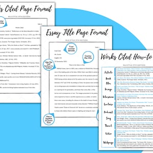 MLA Works Cited Posters; Posters for the High School or Middle School ...