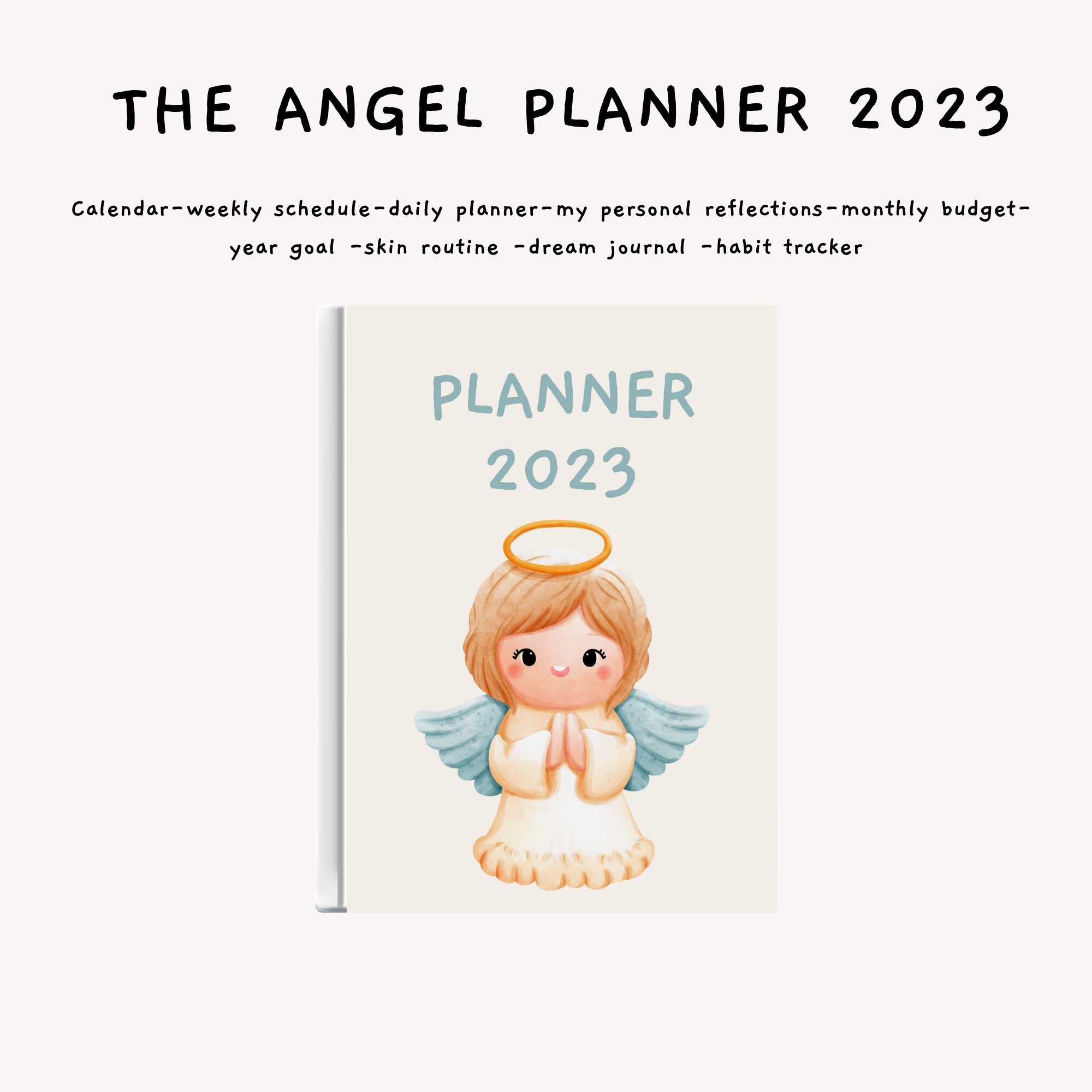 Angel Digital Planner Printable Weekly Planner Monthly Planner Good ...