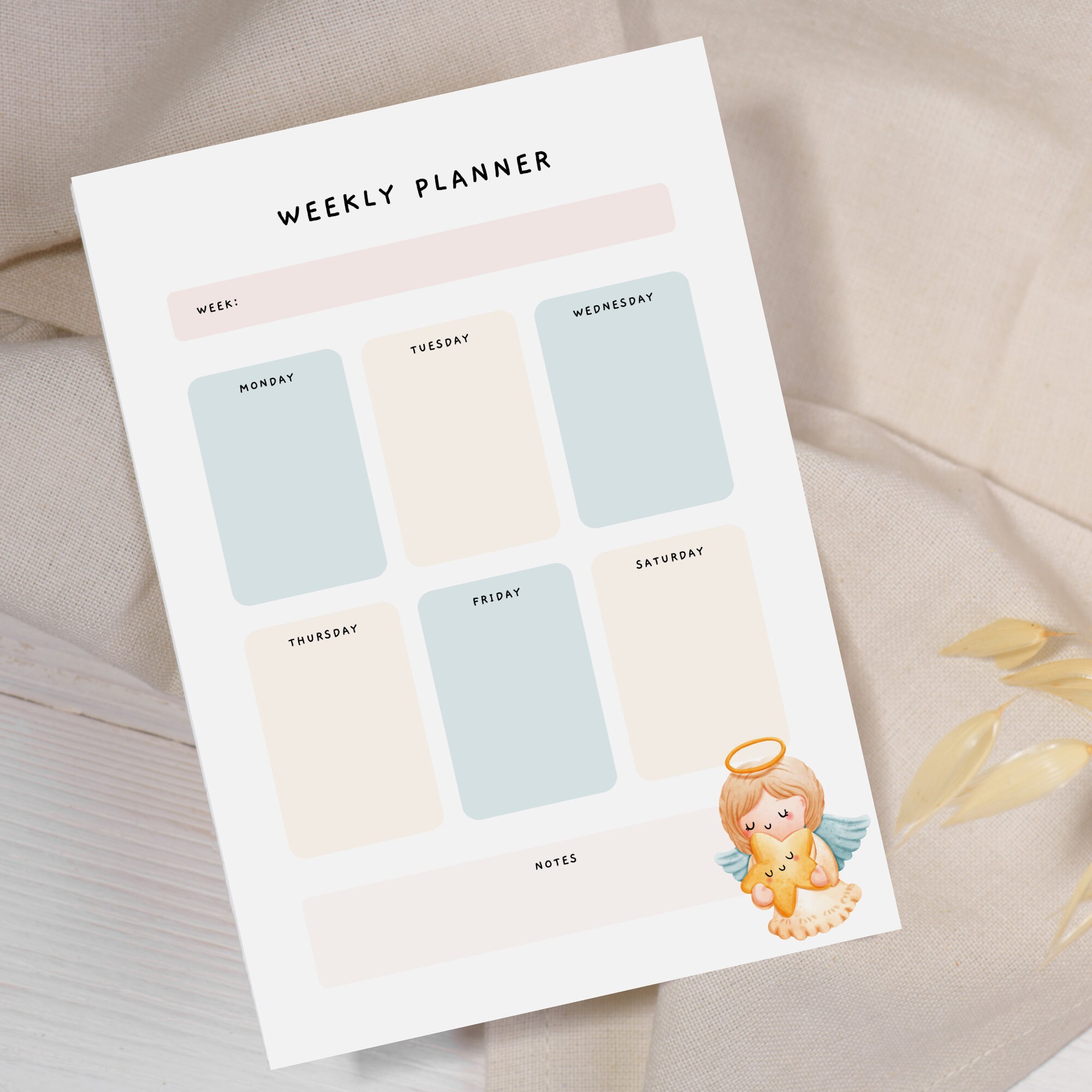 Angel Digital Planner Printable Weekly Planner Monthly Planner Good ...