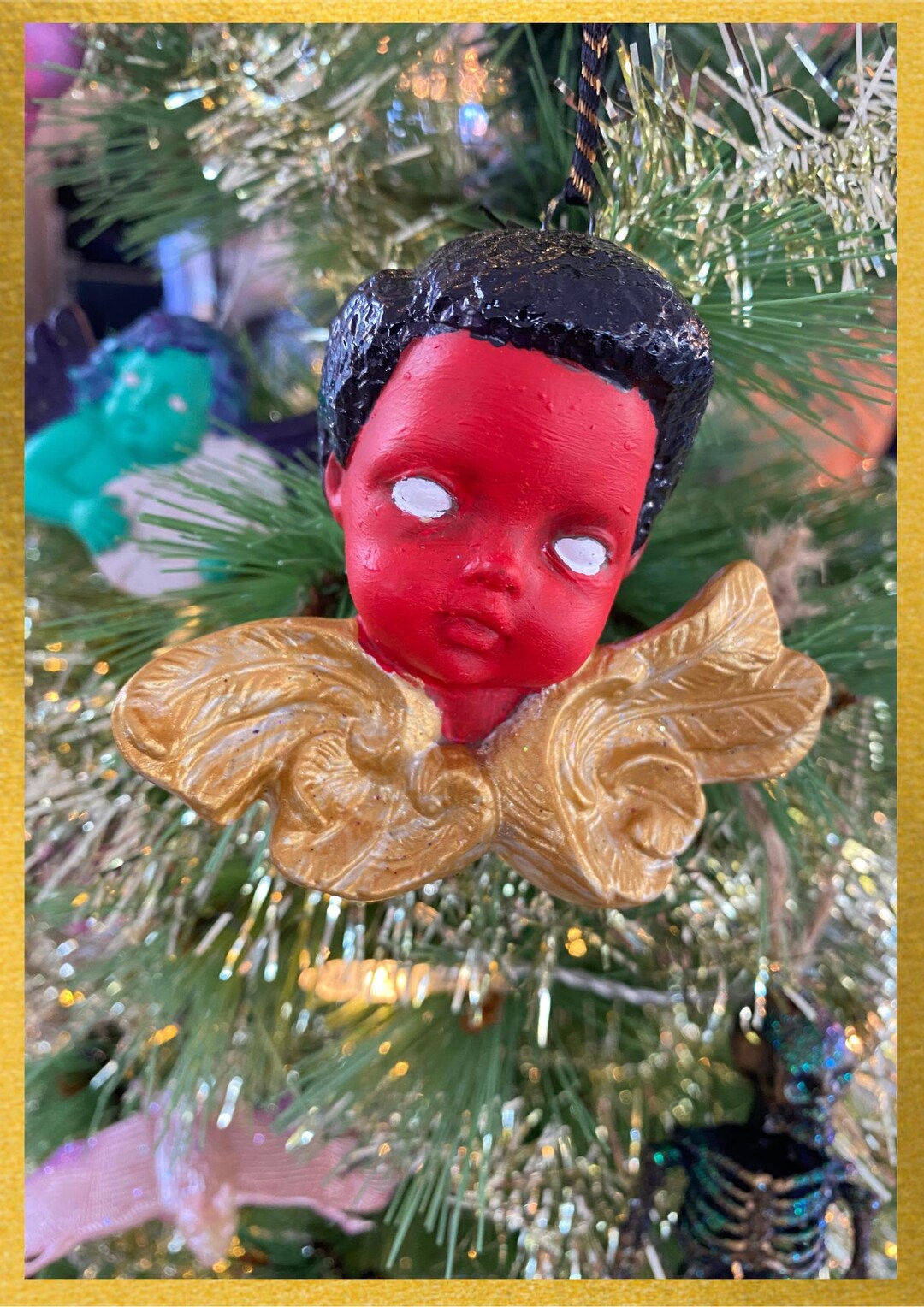 Scary Macabre Cherub Angel Ornament Creepy Gothic Horror Decor for ...