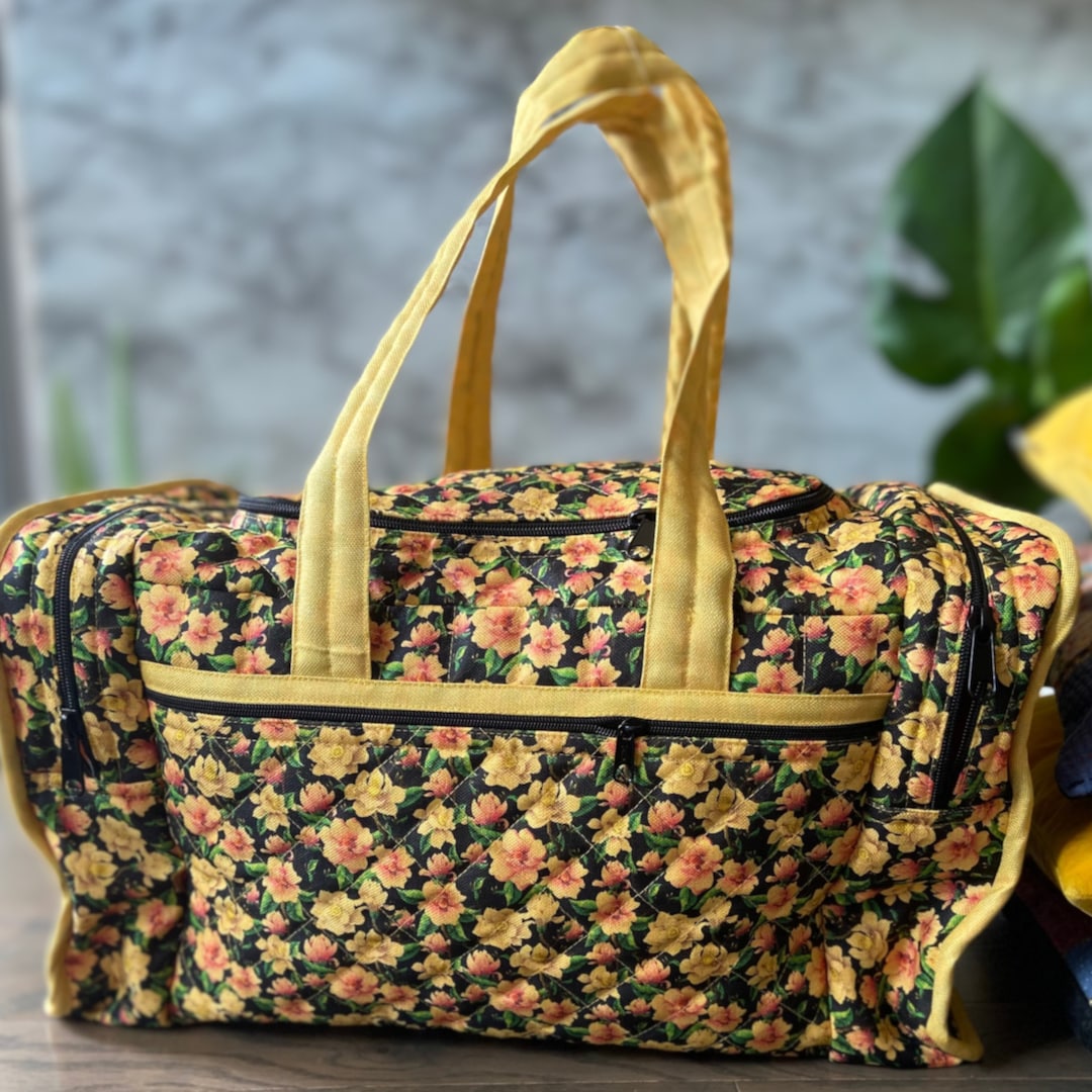 Weekender Bag Big, Carry-on Bag Fabric, Large Weekender Bag, Quilted ...