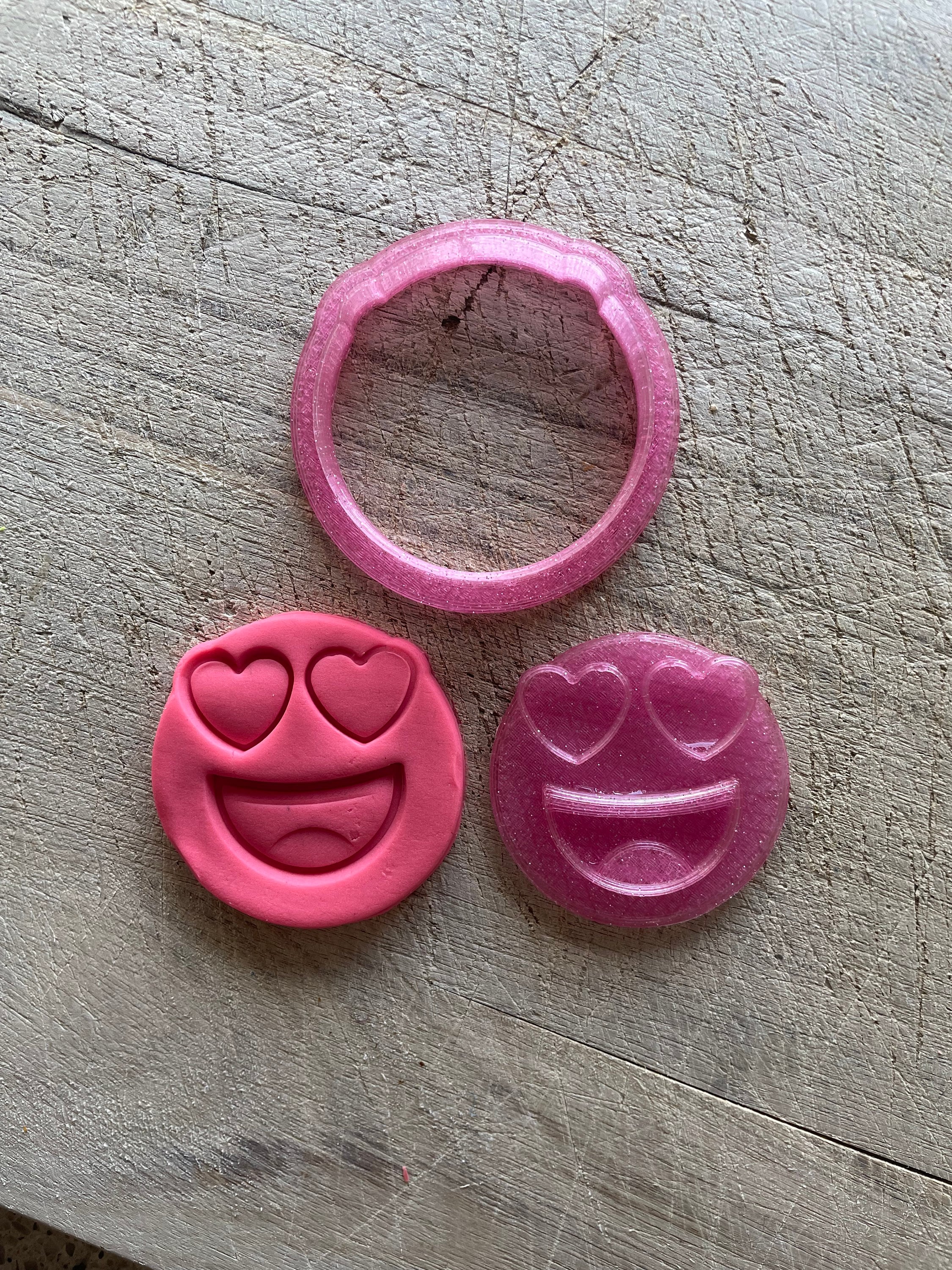 Heart Smiley Face Cookie Cutter | Heart Smiley Face Stamp & Embosser ...