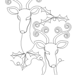 2013 Reindeer With Holly 2 Panto - Etsy