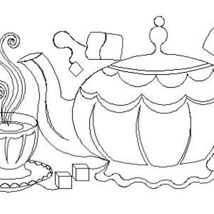 2149 Tea Time Border P2p - Etsy