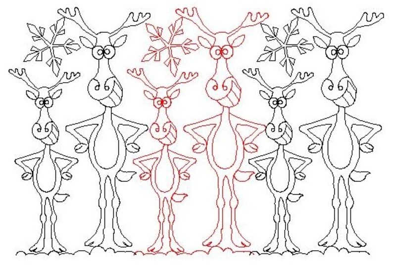 2011 Reindeer Silly 3 Border - Etsy