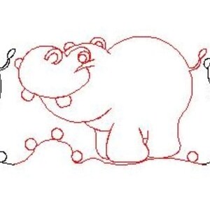 1609 Hippo Border P2p - Etsy